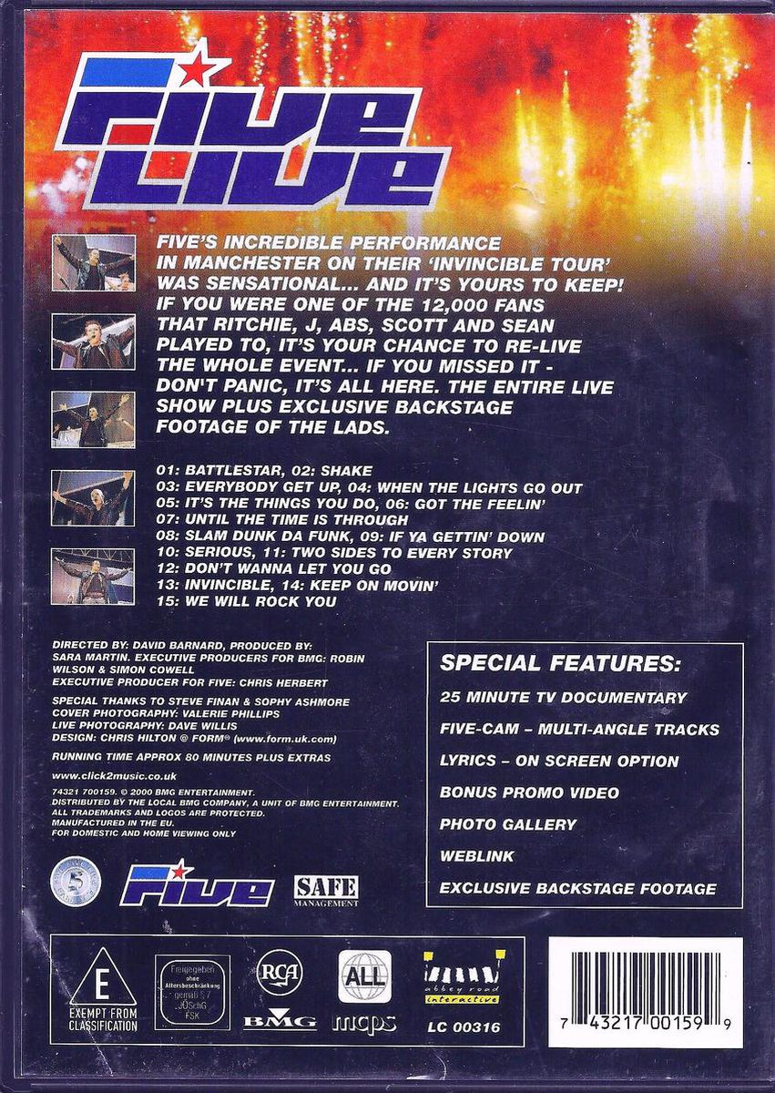 Five - Live, Sean Conlon | Muziek | bol.com