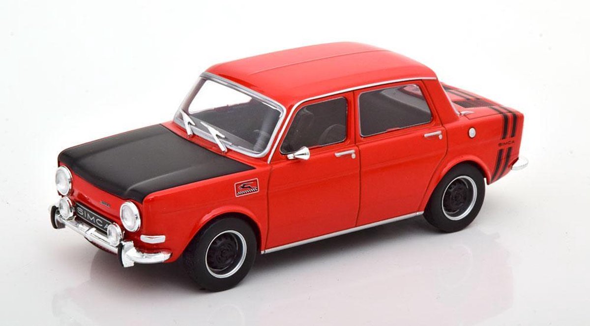 Simca 1000 Rallye 1970 (Rood) (14cm) 1/24 WhiteBox - Modelauto ...