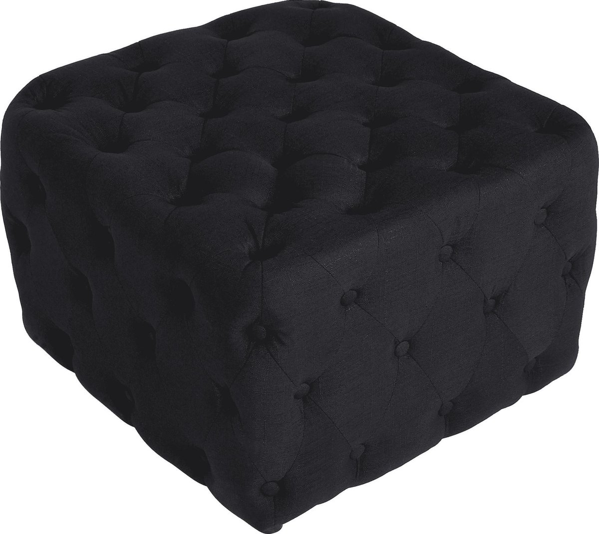 Hocker - poef - stof - zwart | bol.com