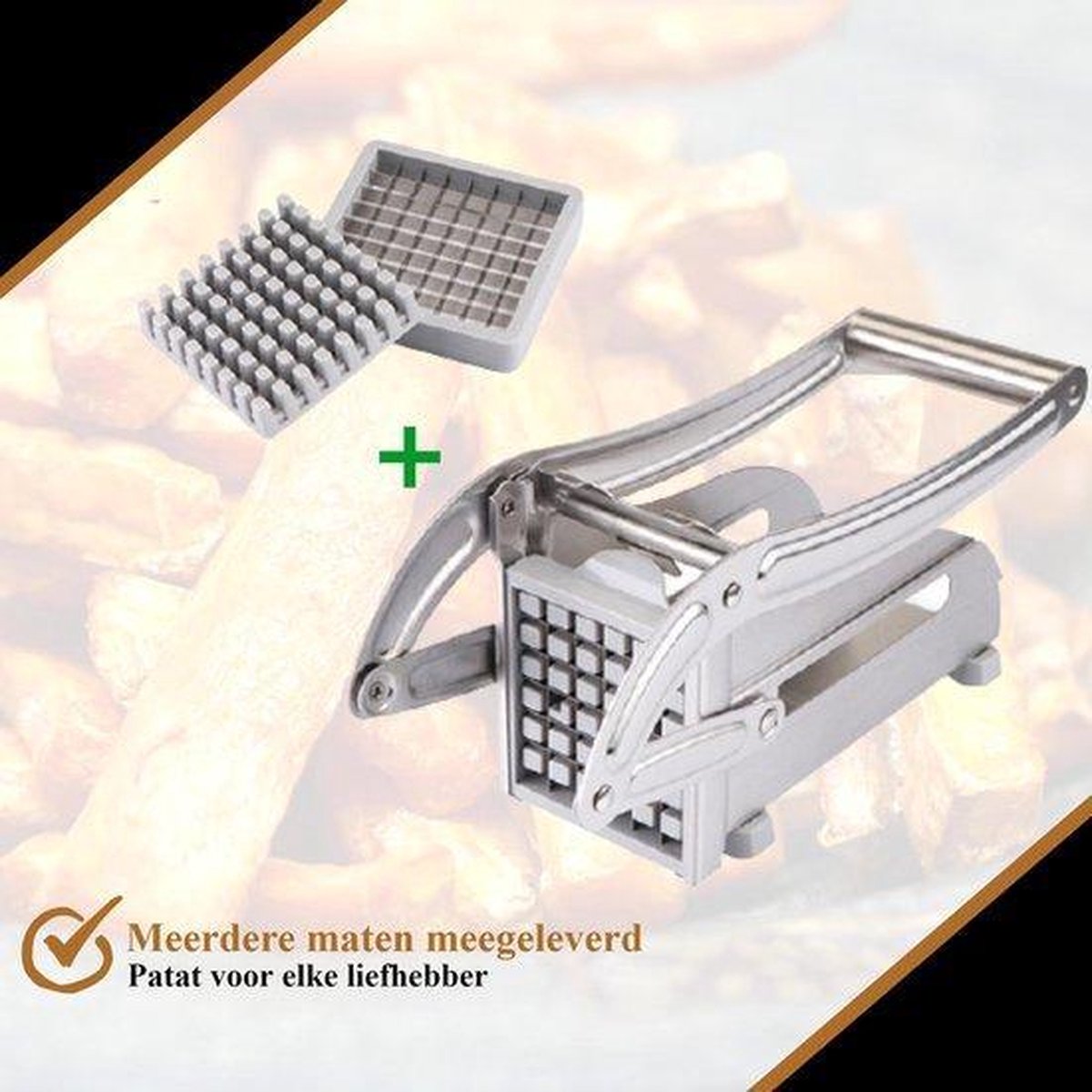 Lovelylife® RVS Groentesnijder - Frietsnijder - Voor 2 soorten friet ...