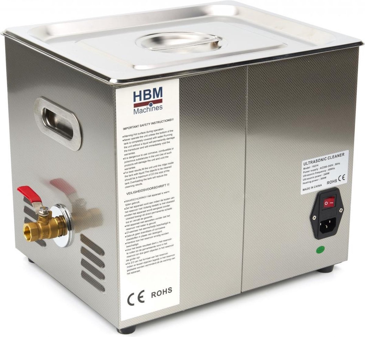 15 Liter Professionele Ultrasoon Reiniger 400 Watt | bol.com