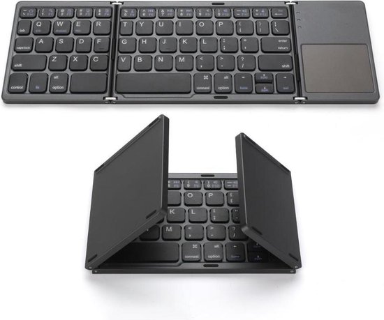 Draadloos Opvouwbaar Bluetooth Tablet Toetsenbord - Met trackpad - Muis ...
