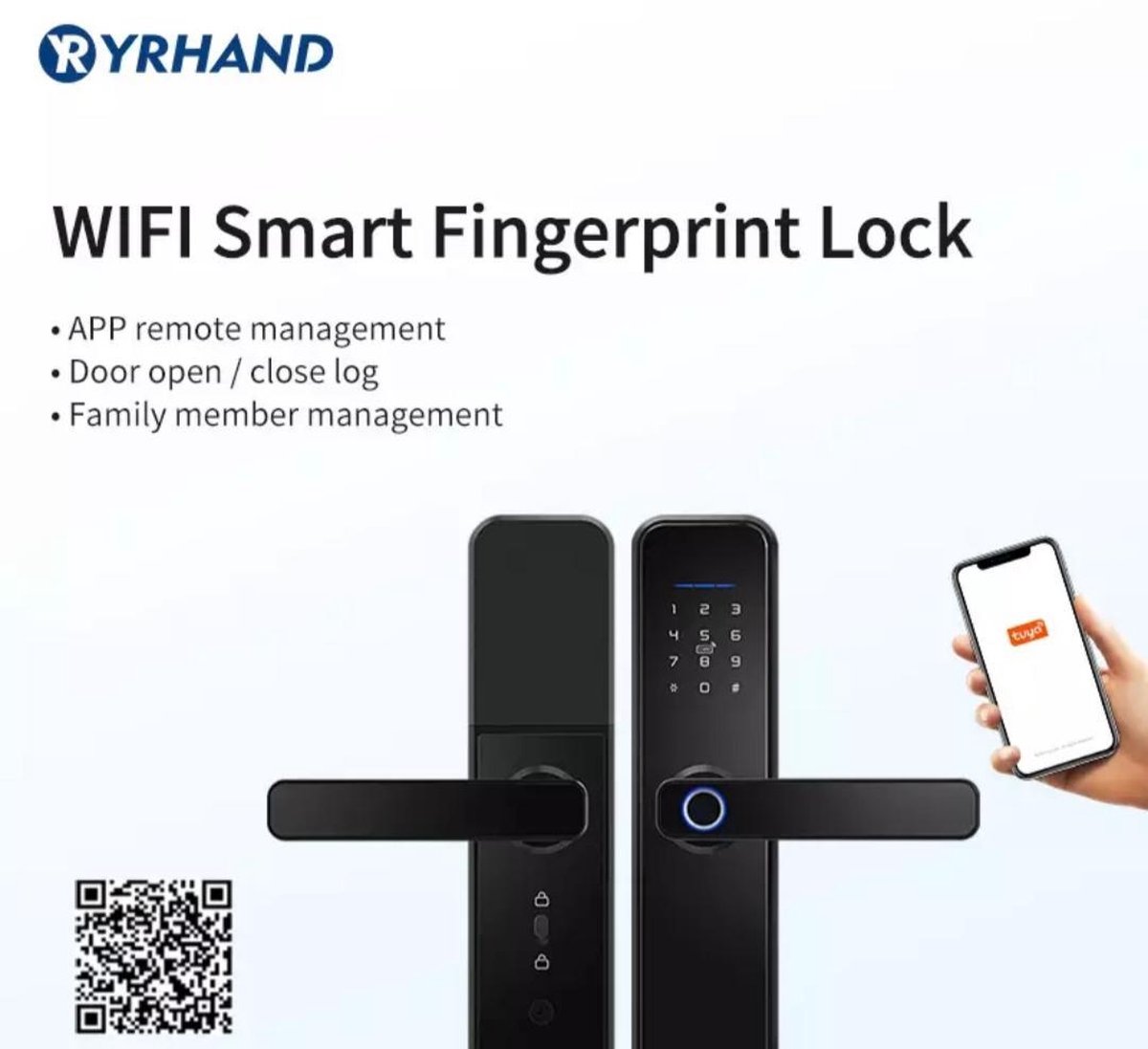 Deurslot Code met Klink Vingerafdruk Bedieningspaneel | bol.com