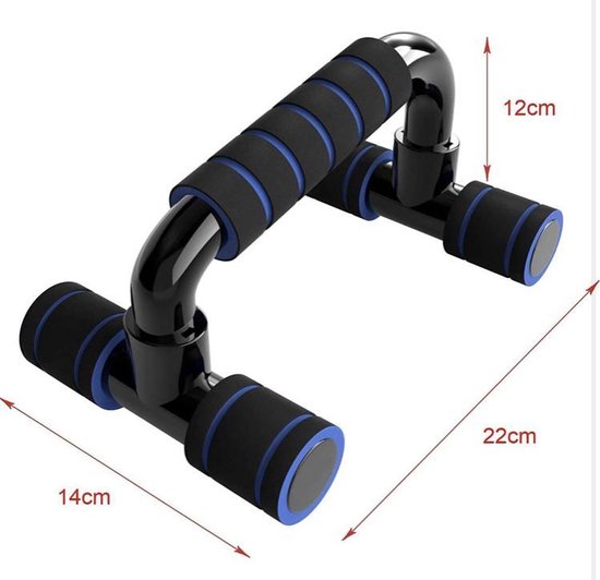 MJ Sports Premium Roterende Opdruksteunen Blauw - Push Ups Bars - Stand ...