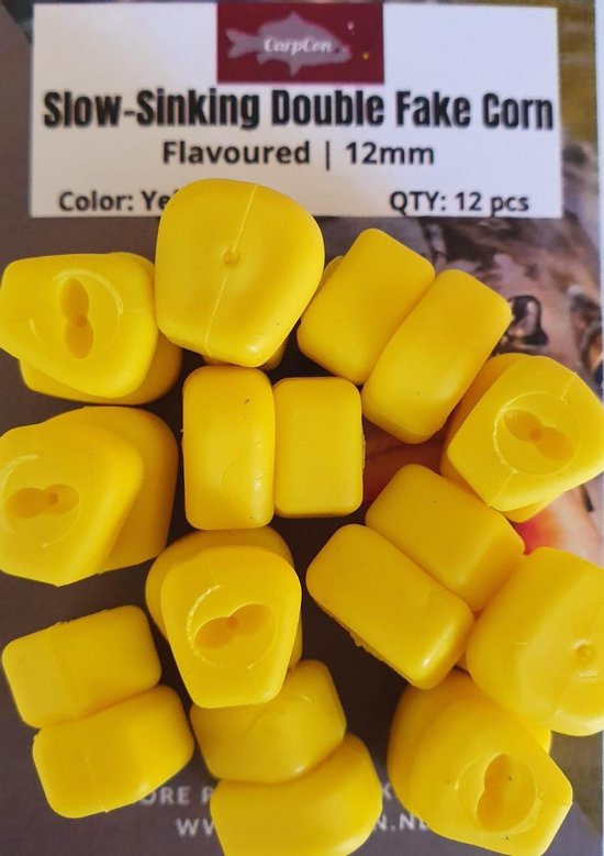 Slow-Sinking Double Fake Corn 'Yellow' - 12mm - 12 stuks - Fake Food ...