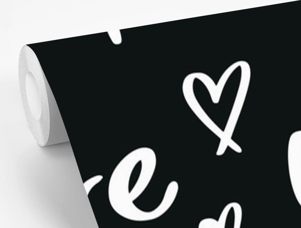 Behang - Fotobehang Hartjes decoratie - Quote - Liefde - Patronen ...