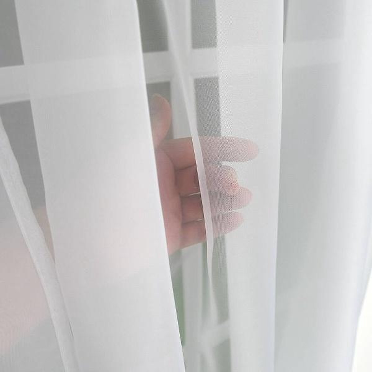 Nieuw witte Vitrage gemaakt van hoogwaardig voile materiaal - Vitrage ...