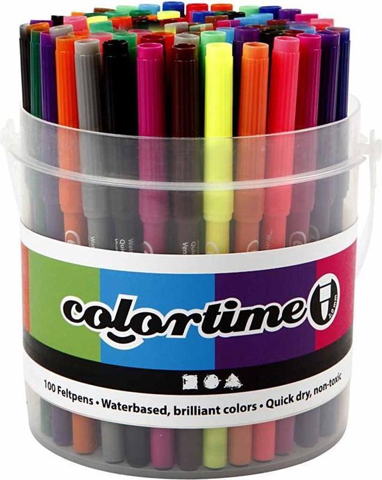 Colortime stiften, lijndikte 2 mm, diverse kleuren | bol