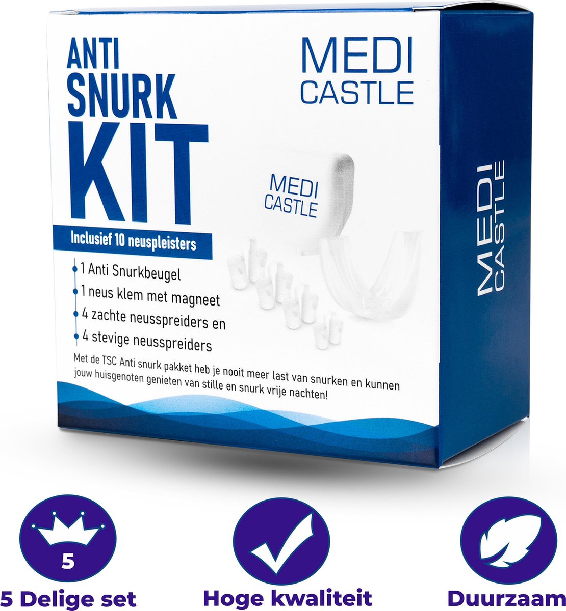 MediCastle™ Anti Snurk Kit - 5 Delig - Inclusief neusspreiders en anti ...