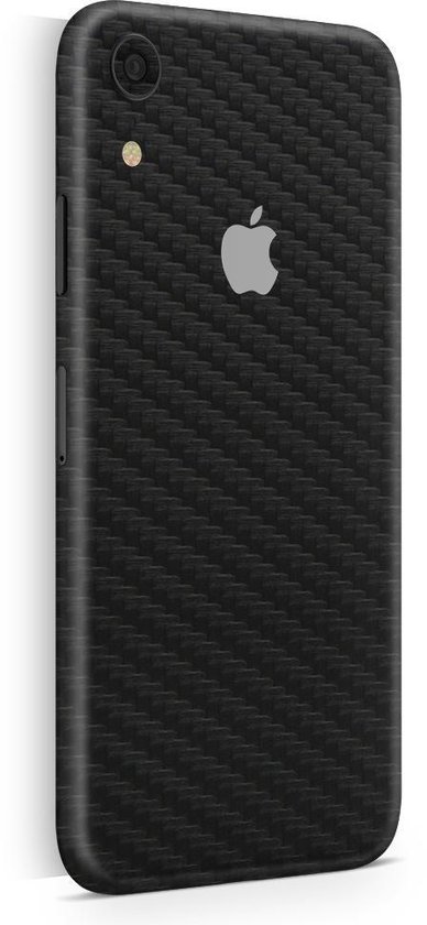 iPhone XR Skin Carbon Zwart - 3M Sticker | bol.com