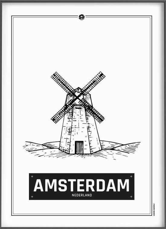 City map Icons Amsterdam 21x30 Stadsposter | bol.com