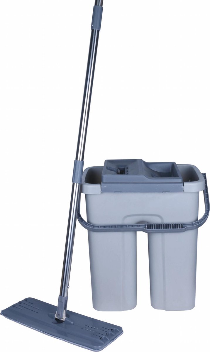 Cenocco Home Vlakke Mop - Schoonmaak Mop/Dweil - Inclusief Emmer ...