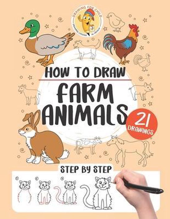 How to draw farm animals, Gaelle Pecoraro | 9798725821123 | Boeken ...