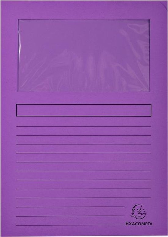 Insteekmap L Model Exacompta Venster Karton Assorti - 100 stuks | bol