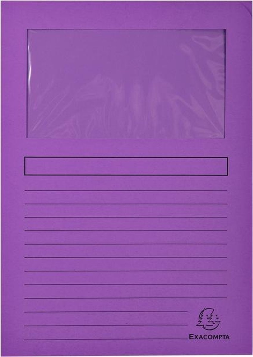 Insteekmap L Model Exacompta Venster Karton Assorti - 100 stuks | bol