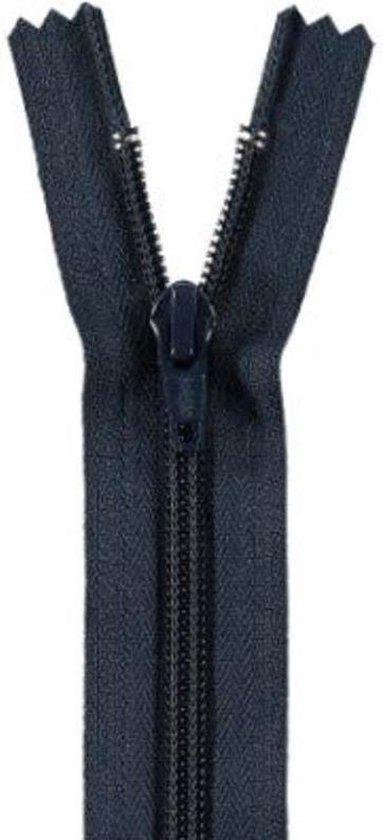 YKK rits, niet deelbaar, kunststof 4 mm breed, lengte 10 cm, donker blauw. | bol