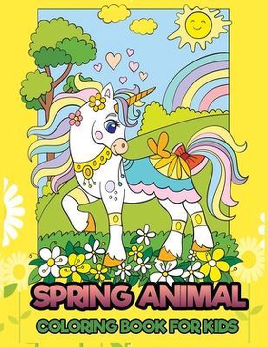 Spring Animal Coloring Book For Kids: A Fun & Simple Animal Coloring ...