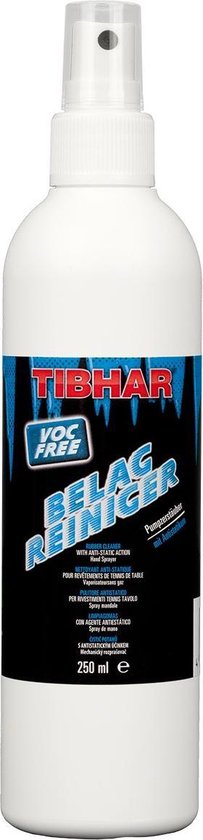 Tibhar Tafeltennisrubbers Cleaner 250ml - Tafeltennisbatjes | bol