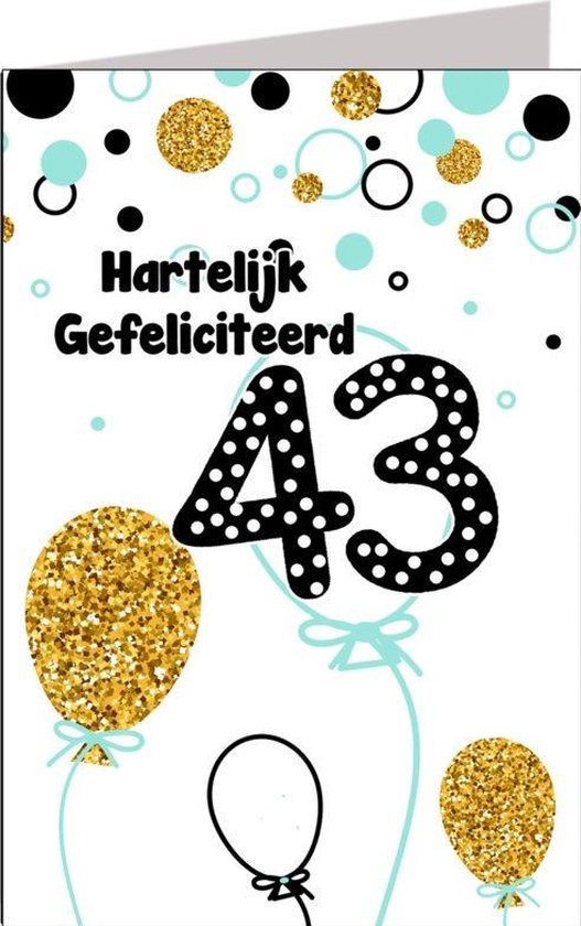 Verjaardagskaart 43 jaar | bol.com