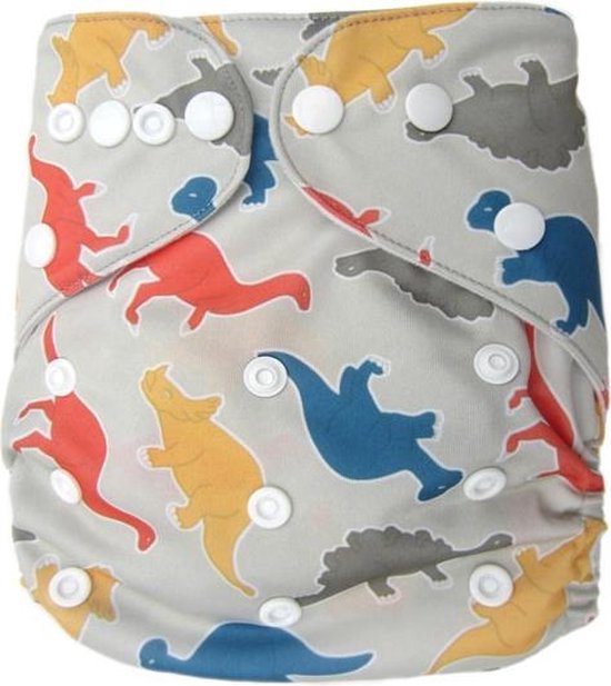 Wasbare luier Bababoe / Pocket luier - met luier inlegger / Dinosaurus ...