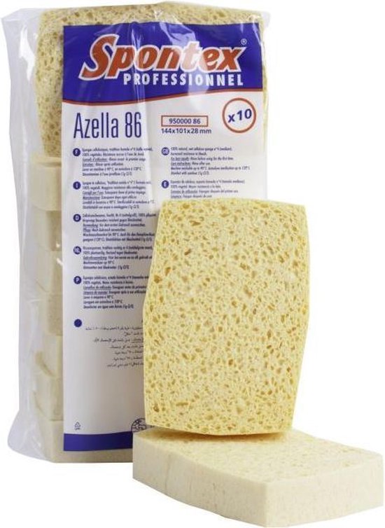 Spontex Azella 86 glazenwasser spons - pak 10 stuks | bol.com