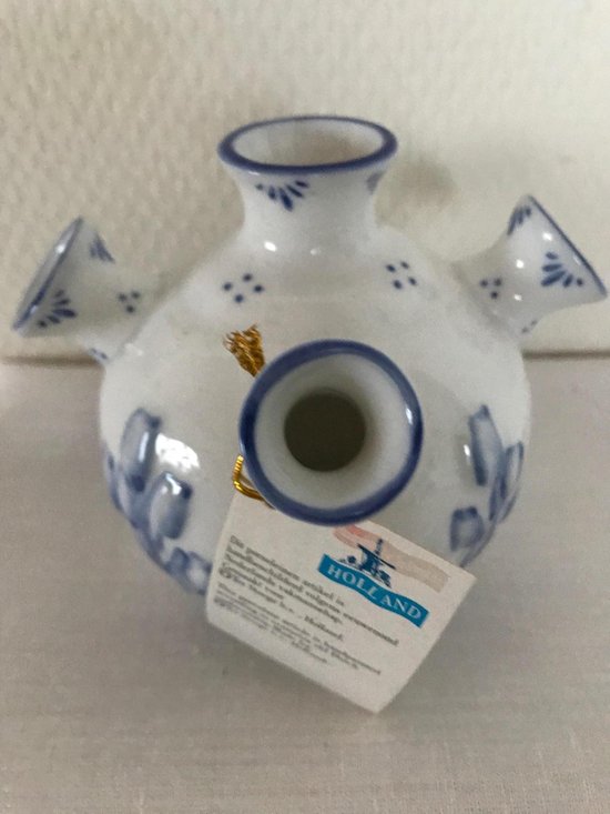 tulpvaas D9 H9 tulpreliëf BL Royal Twickel vaasje Delfts Blauw | bol