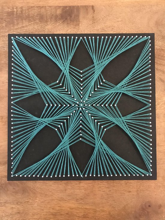 JGJ Pakket String Art (spijkerkunst) Bloem petrol (string it DIY) | bol