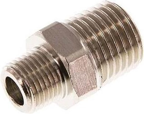 R 1'' x R 3/4'' Vernikkeld Messing Borstnippel 16 Bar - FL2S-M-BN-100R ...