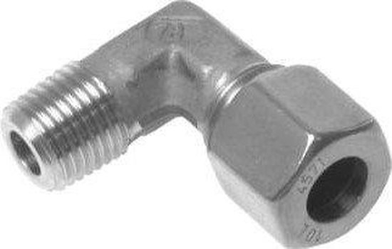 3/8'' NPT Buitendraad x 10L RVS Elbow 90deg Snijring 315 Bar DIN 2353 -... | bol