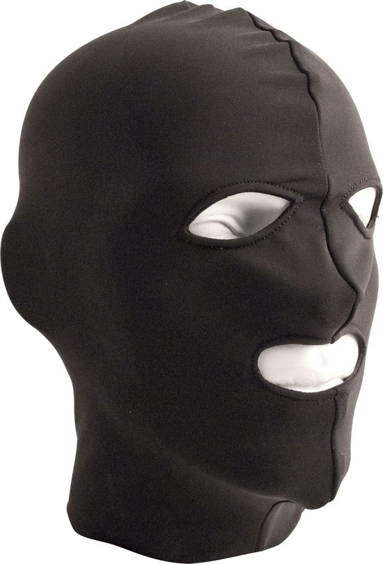 Mister B - Lycra Hood Eyes and Mouth Open - Bondage / SM Masks Zwart | bol