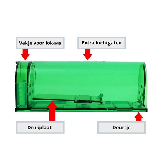 Muizenval - Diervriendelijke Muizenvallen - (2 Stuks) - Muizen ...