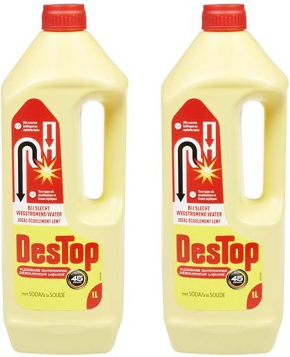 2x Destop Vloeibare Ontstopper 1 liter | bol.com