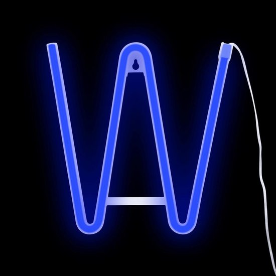 Neon LED Letter Blauw Blue W | bol.com