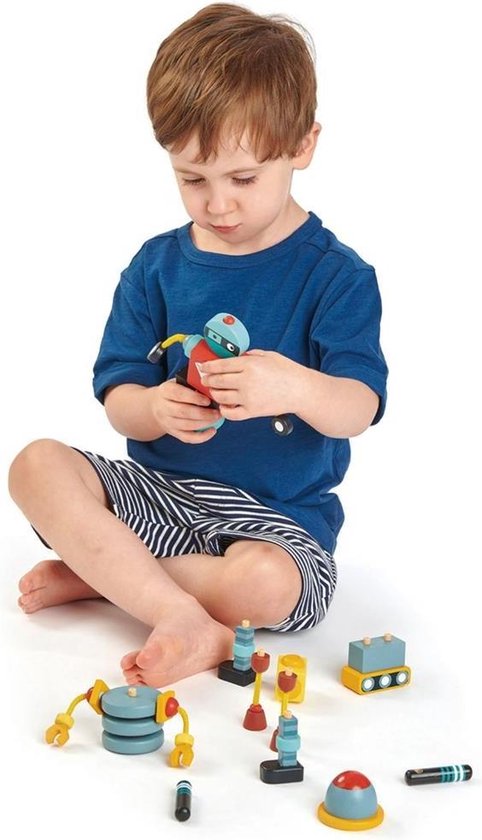 Houten constructieset Robots | Tender Leaf Toys | Games | bol.com