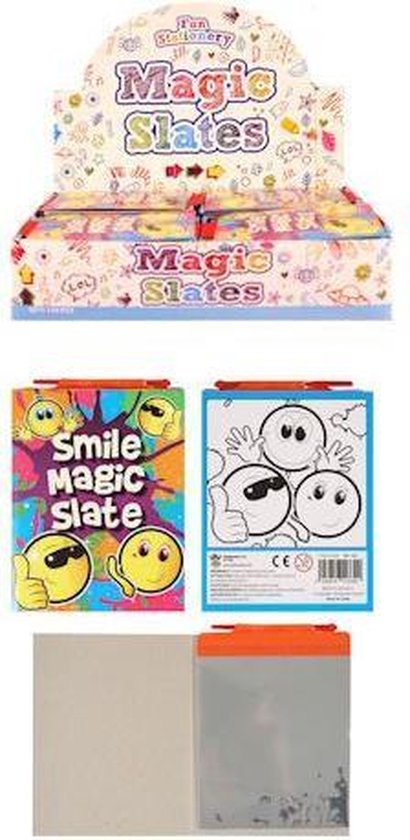 144 stuks - Magische Tekenbord Boekjes - Smiley - in Display ...