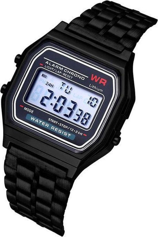 Digitaal Retro Horloge Zwart | bol.com