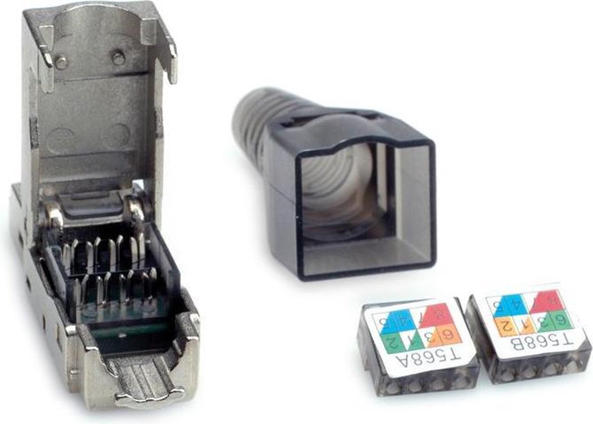 RJ45 toolless connector voor F/UTP / S/FTP CAT6 netwerkkabel - per stuk ...