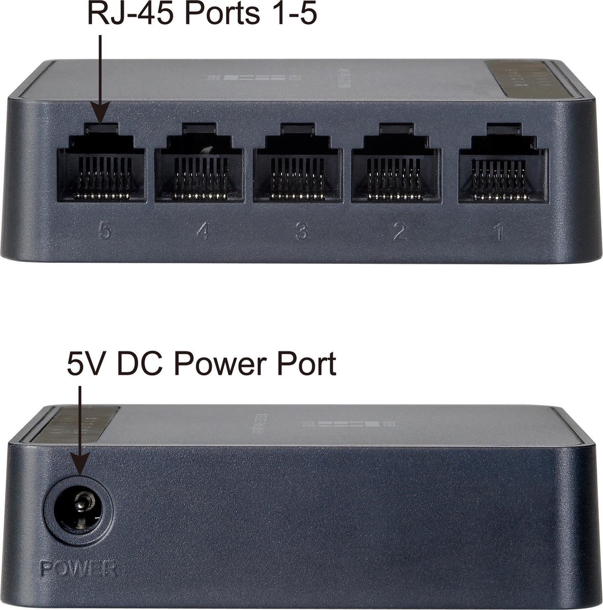 LevelOne FEU-0512 5-Port Fast Ethernet Switch (5x RJ45, 10/100 Mbps ...
