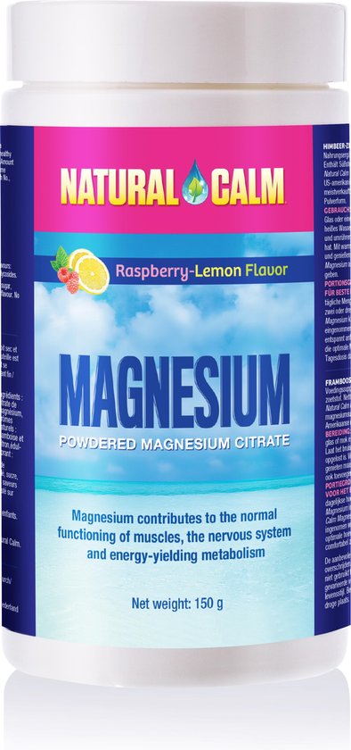 Natural Calm Magnesium raspberry-Lemon 150g | bol
