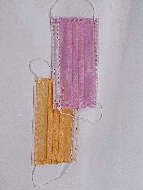 Medistock Mask +R Type II - Oranje & Roze - 3 laags - 3 lagen ...