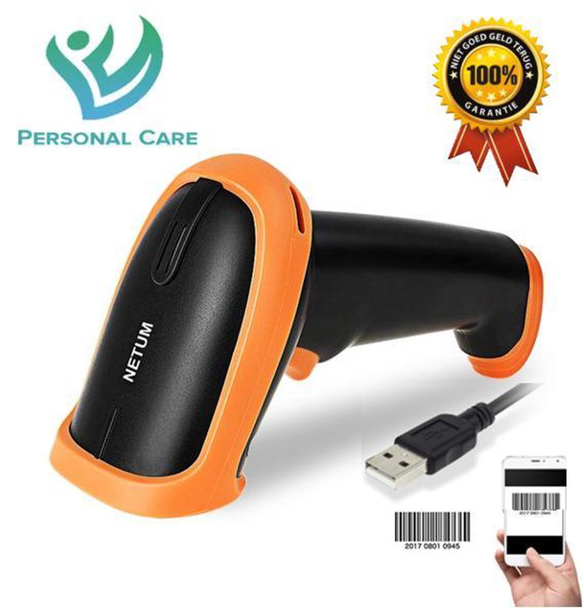Professionele Barcode Scanner - Winkel Handscanner - Barcodelezer ...