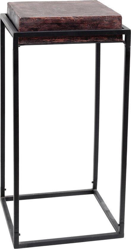 Tey Copper table alu top iron base square high | bol.com