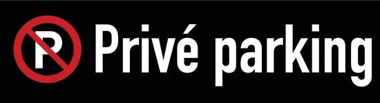 Sticker privé parking - zwart - 20x6cm - 5 stuks | bol.com