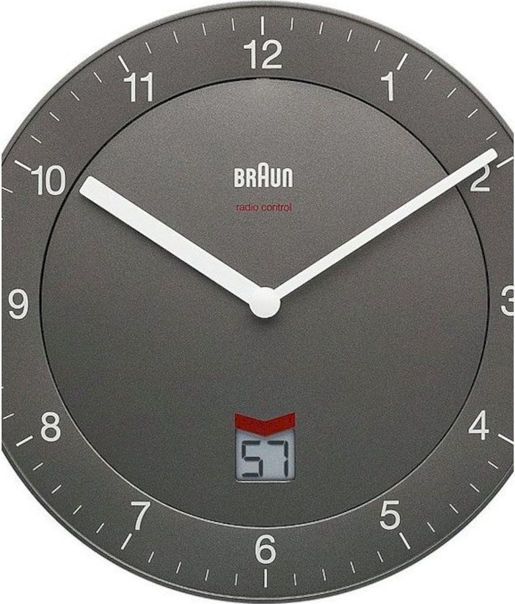 Braun BNC 006 wandklok radio gestuurd grijs | bol.com