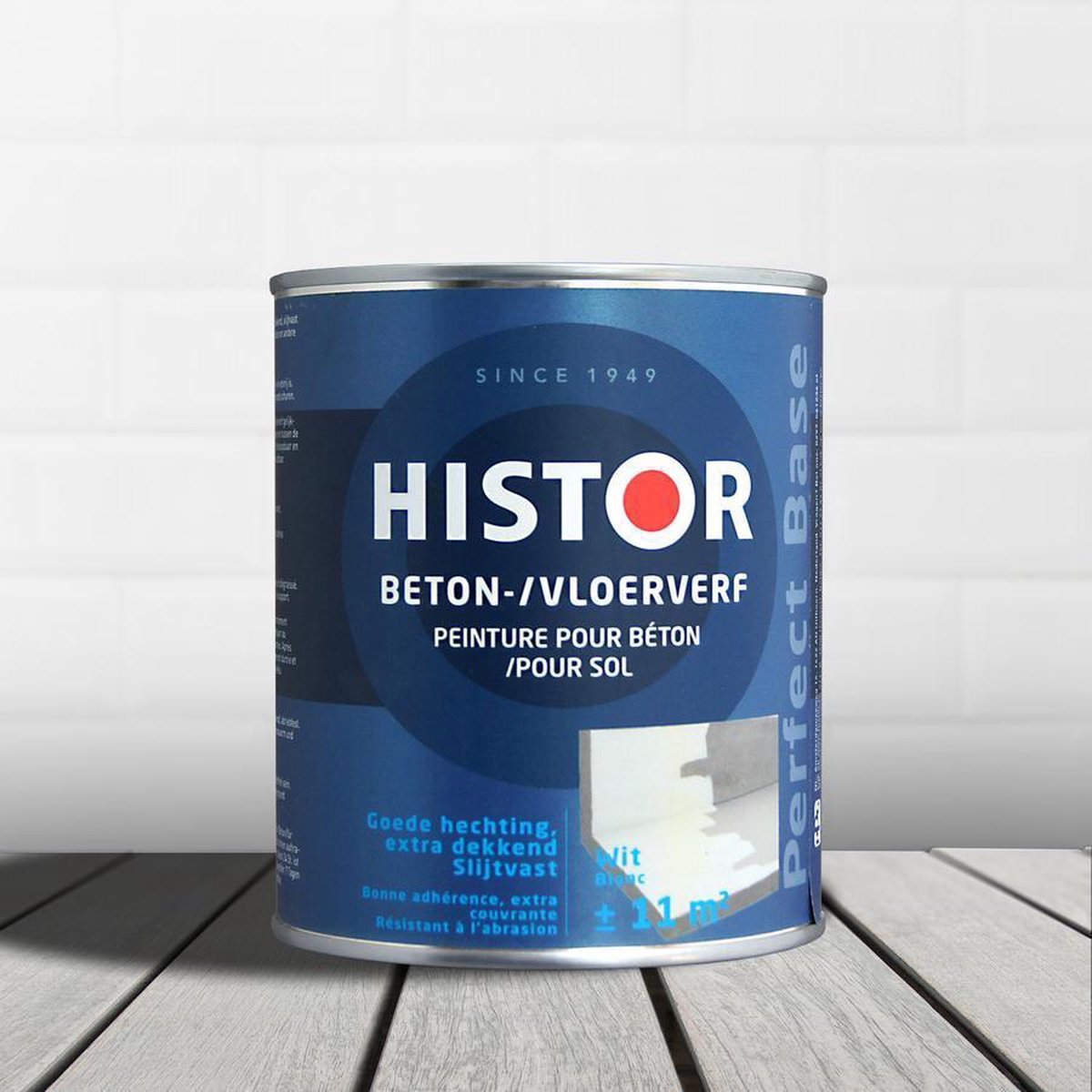 Histor Perfect Base Beton- en Vloerverf 0,75 liter - Wit | bol.com