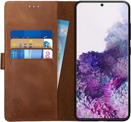 Rosso Deluxe Samsung Galaxy S20 Hoesje Echt Leer Book Case Bruin | bol.com
