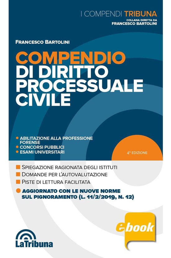 Compendio di diritto processuale civile (ebook), Francesco Bartolini | 9788829102952 |... | bol