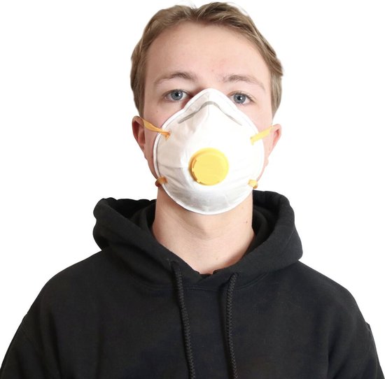 mondkapje met FFP2 filter- met uitademventiel en extra comfort ...