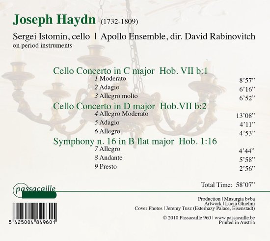 Sergei Istomin, David Rabinovich, Apollo Ensemble - Haydn: Cello ...