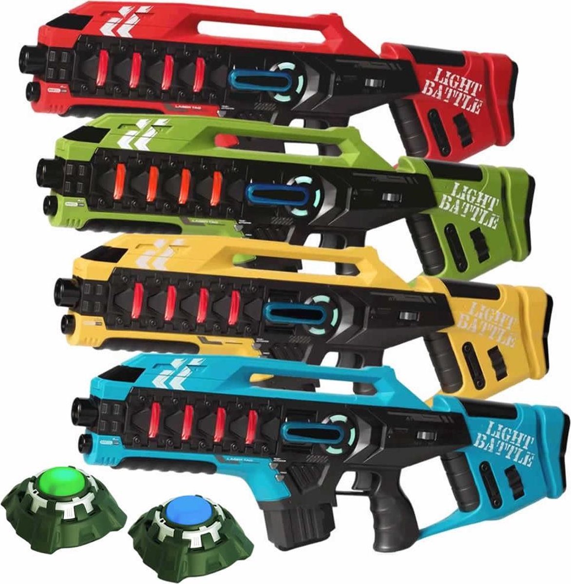 Light Battle Anti-Cheat Mega Blaster Laserguns - Rood/Blauw/Geel/Groen ...